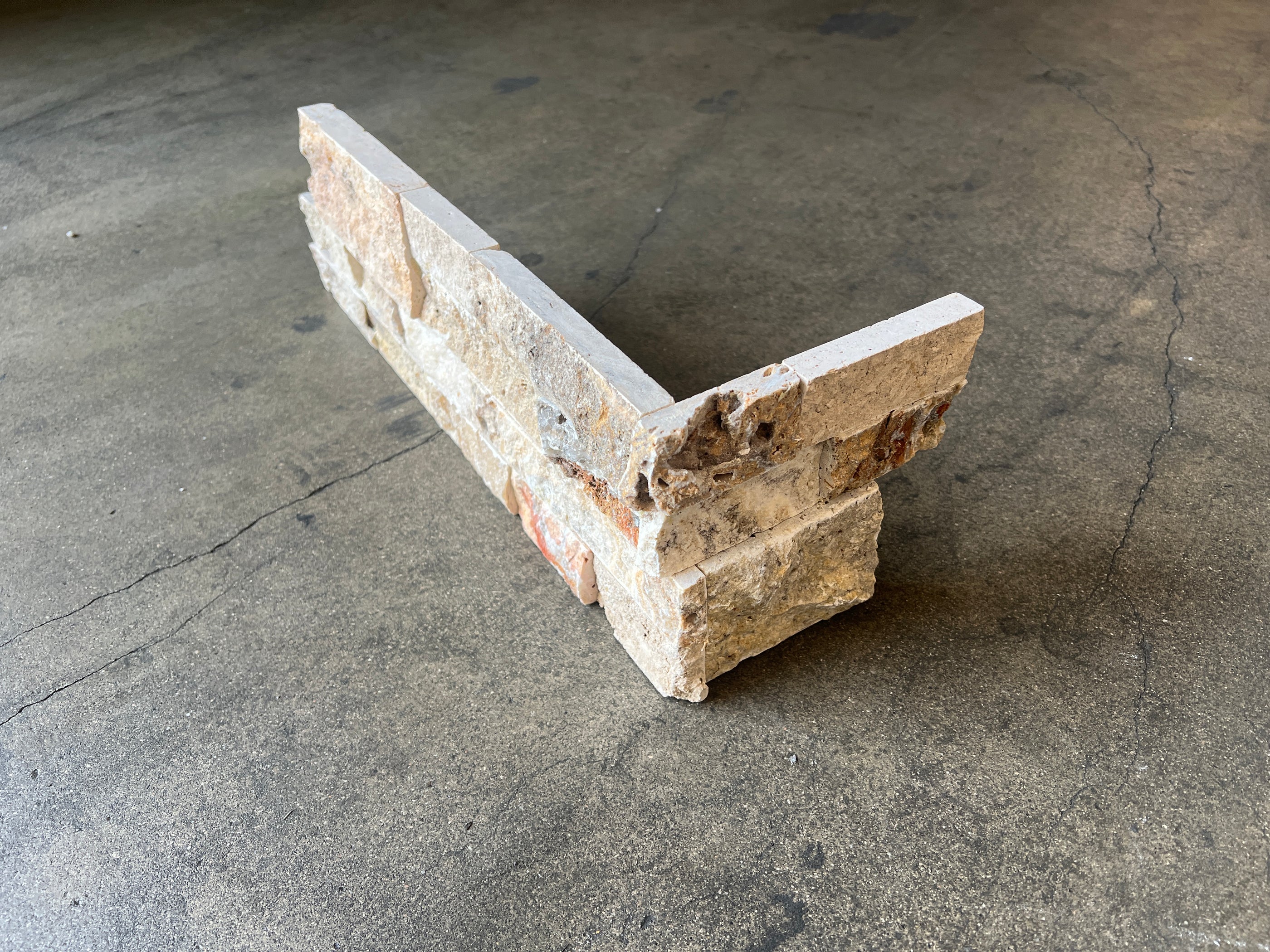 Scabos Split Face Travertine Ledgestone Corner | Lowest Price — Stone ...