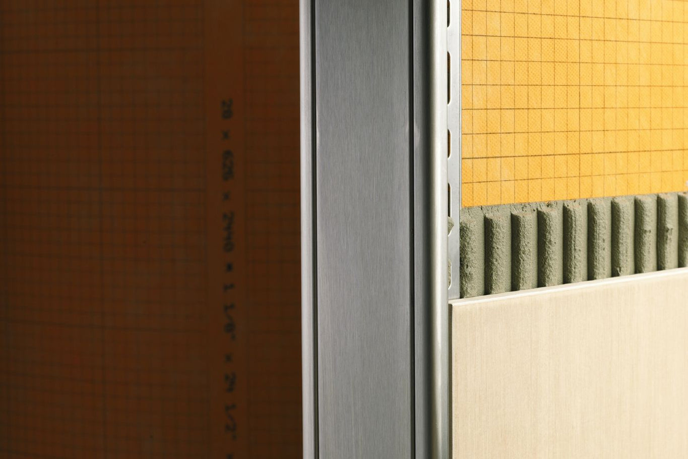 Schluter Systems Kerdi Board ZA Brushed Stainless Steel Metal Out ...
