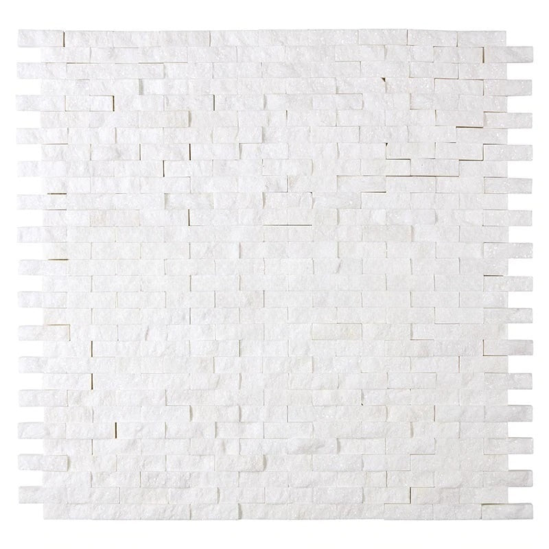 Thassos White Split Face Marble Mosaic | Lowest Price — Stone & Tile Shoppe, Inc.