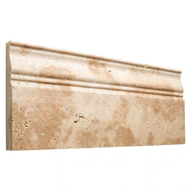 Walnut Cross Cut Travertine Baseboard - 5" x 12" | Stone & Tile Shoppe