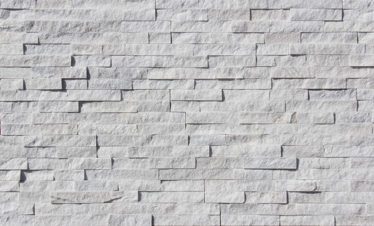 Full Ledger Sample - White Quartzite Ledgestone - 6" x 24" x 3/4" - 1 ...