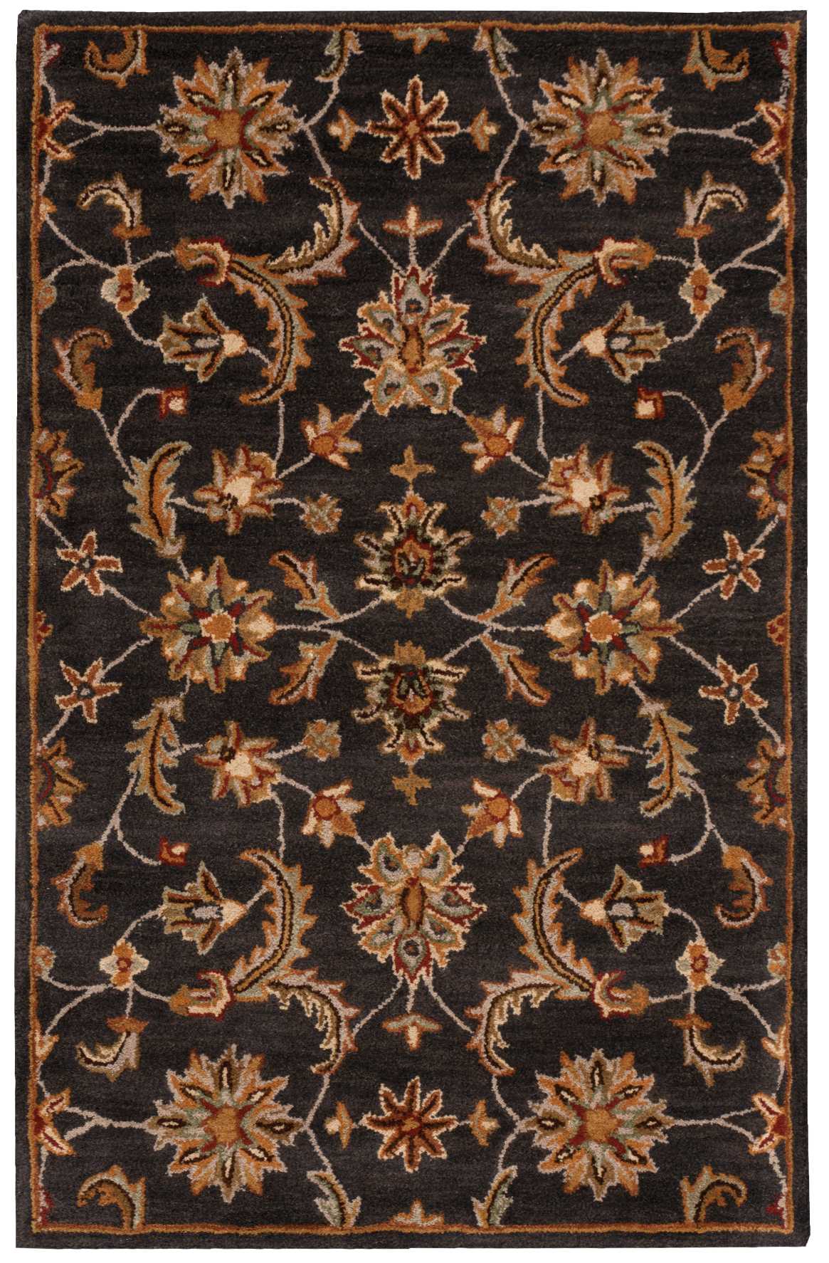Nourison India House IH83 Charcoal Wool 8 Ft x 11 Ft Area Rug — Stone ...