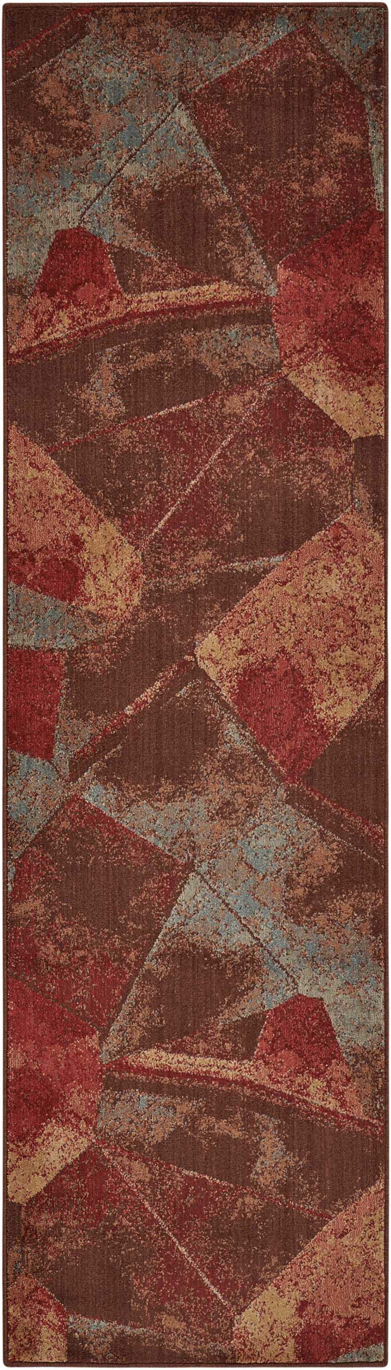 Nourison Somerset ST77 Multicolor 8 Ft Runner Area Rug — Stone & Tile Shoppe, Inc.